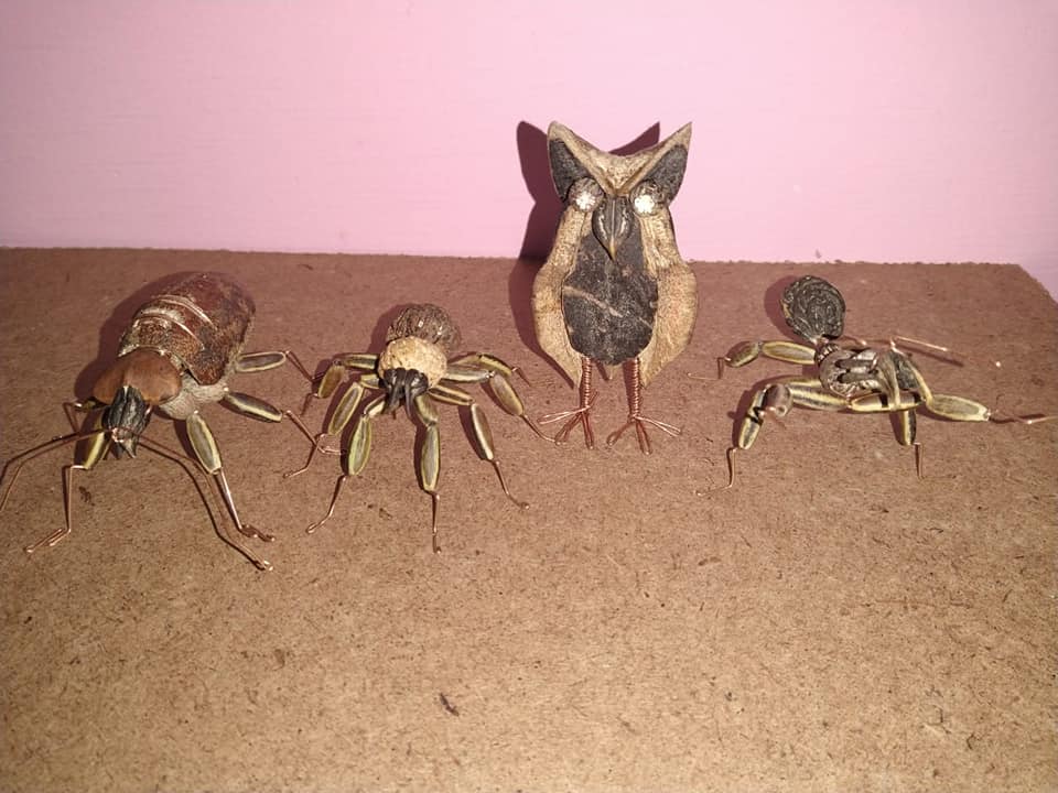 Artesano confecciona aves e insectos con semillas nativas | Chiapasparalelo