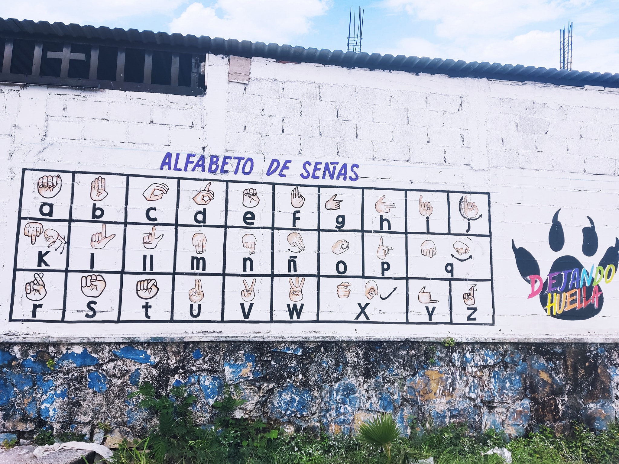 Pintan mural con el alfabeto de señas en Tuxtla Gutiérrez | Chiapasparalelo