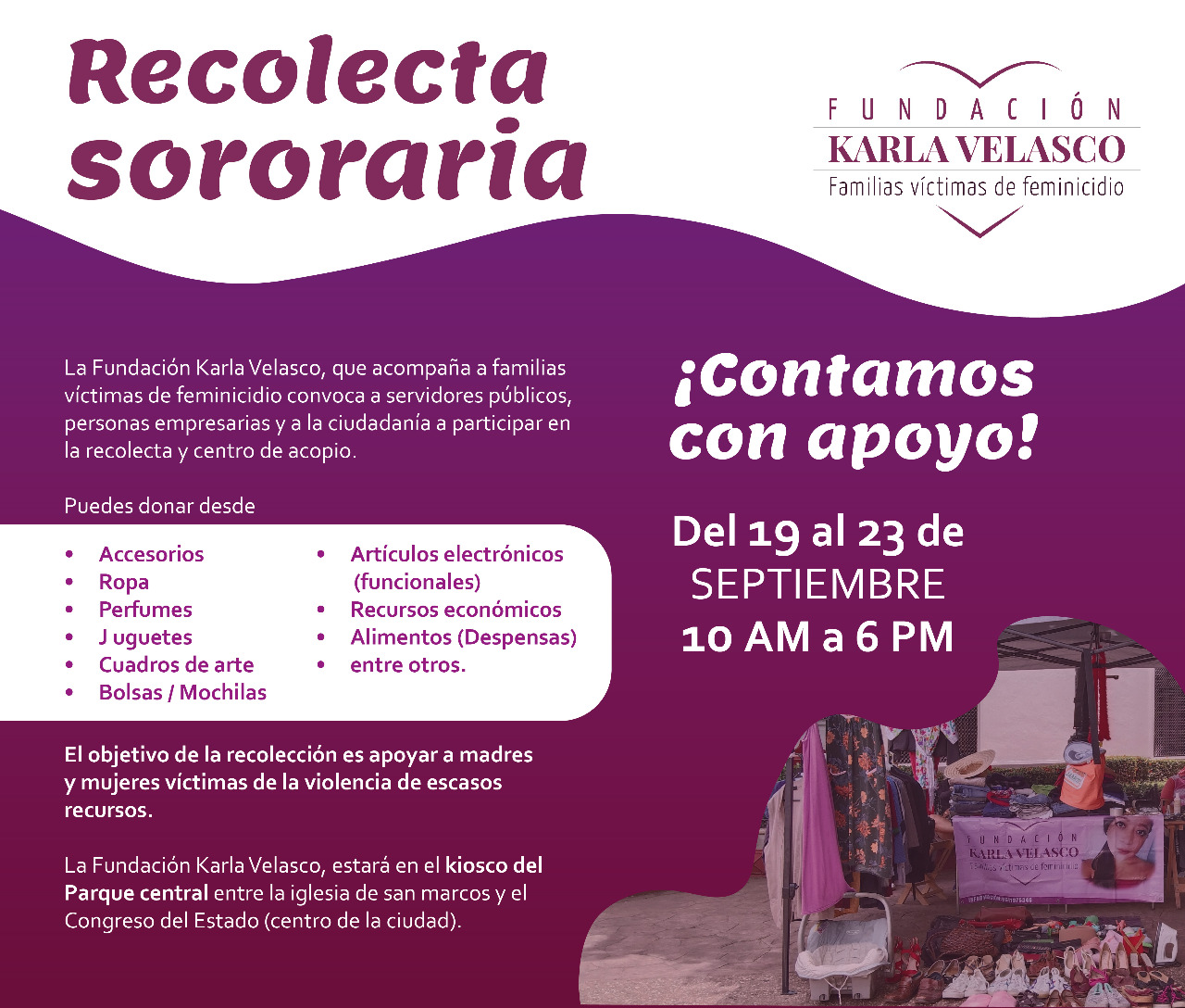 Convocan a recolecta para apoyar a madres y mujeres víctimas de la ...