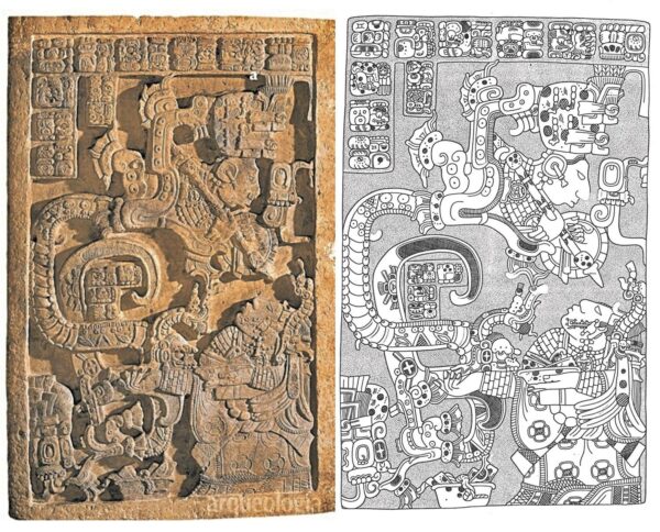 Dintel 25, representación de la reciprocidad y el autosacrificio como ...