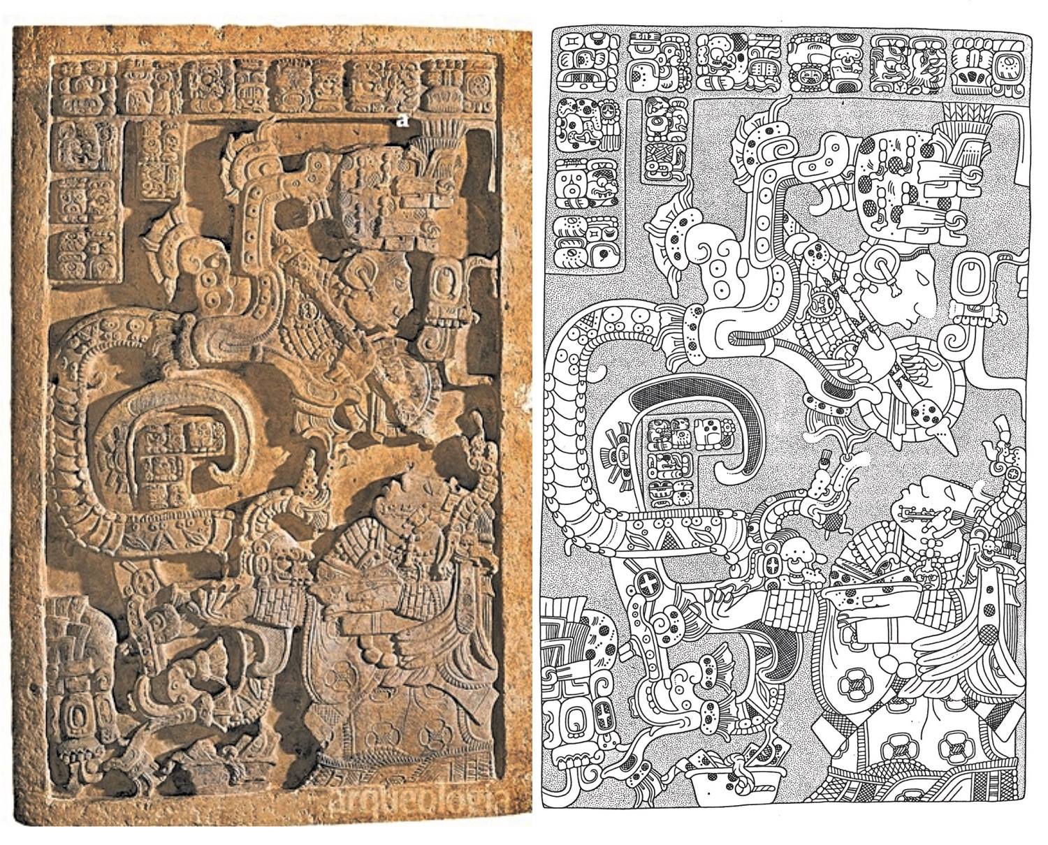 Dintel 25, representación de la reciprocidad y el autosacrificio como ...